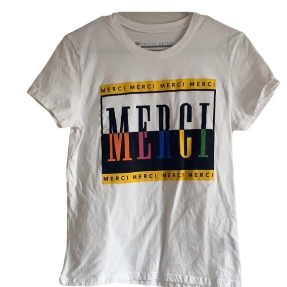Prince Peter Collection | Tops | Womens Merci White Tee Small | Poshmark